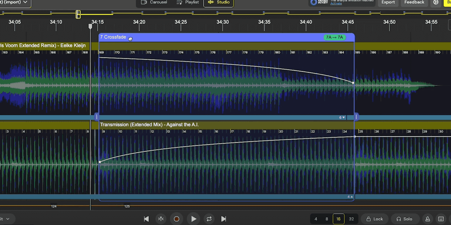 Work on your transitions in the Studio | DJ.Studio